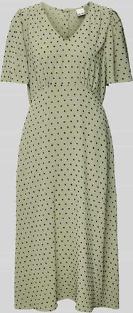 Ichi Midikleid mit V-Ausschnitt Modell ZABBY