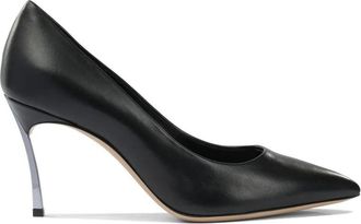 Casadei Hohe Schuhe - Tapered Black Leather Pumps - Gr. 36,5 (EU) - in Schwarz - f&uuml;r Damen