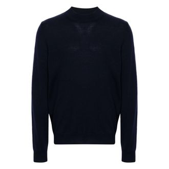 J.Lindeberg Blauer Merino Turtle Neck Pullover - - Knitwear - Herren - Blau - L