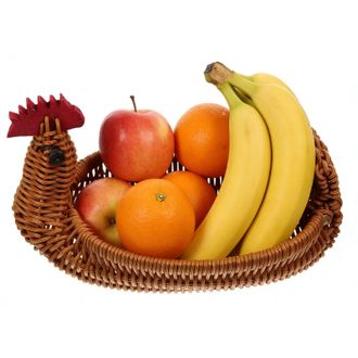 Generico Gewebter Korb, Snack-Organizer in H&uuml;hnerform, Korb zum Servieren und Pr&auml;sentieren von | f&uuml;r Speisekammer, Tisch, f&uuml;r, Kartoffeln, Brot, Kekse, Pommes