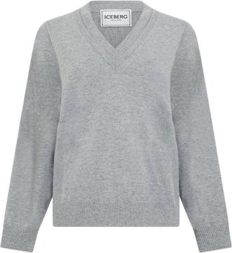 Iceberg Woll-Kaschmir-Pullover - - Knitwear - Damen - Grau - M