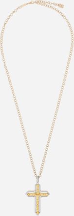 Dolce & Gabbana Anhänger Tradition Aus Gelb- Und Weißgold 18 kt Mit Gelben Saphiren Und Diamanten - Mann Ketten Gelb Onesize