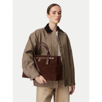Tommy Hilfiger Handtasche Tommy Hilfiger American Icon Tote Suede AW0AW19216 Braun
