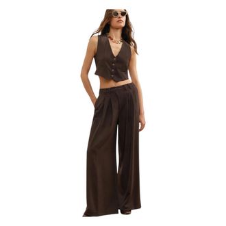 Please Femme, Vestes, Brun, Taille: 36 FR Cropped Vest