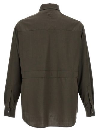 Fendi Mens Bicolor Wool Blouse