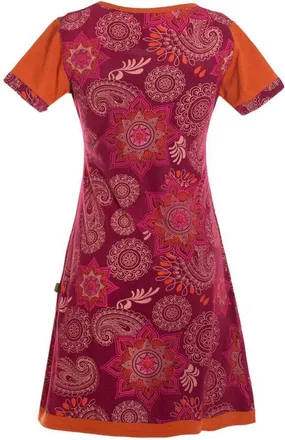 vishes Sommerkleid Mini Kleid kurzarm Baumwolle Sommerkleid Mandalas Alternative Bekleidung, Ethno, Hippie, Retro Style
