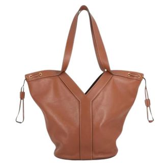 Saint Laurent Sac cabas vintage doccasion - Femme - Pre-owned - Brun - Taille: ONE Size