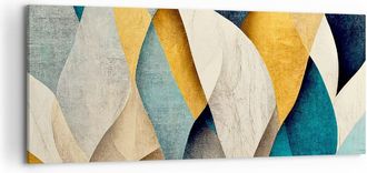 Arttor Wandbilder Dekoration Wohnzimmer Abstraktion Stück Abgenutzt Panorama Bilder auf Leinwand 120x50cm Leinwandbild Schlafzimmer Wand Kunstdruck Art Groß 