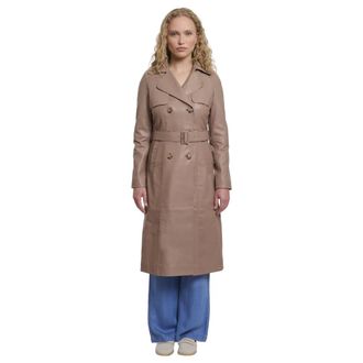Rino&Pelle Femme, Manteaux, Brun, Taille: 40 FR Trench-coat en cuir