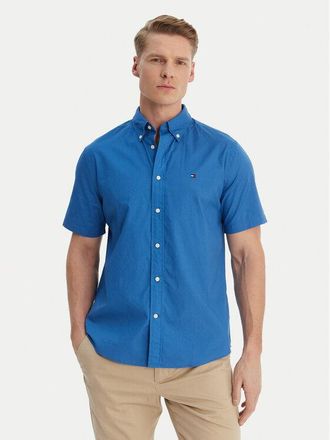 Tommy Hilfiger Hemd Flex MW0MW42630 Blau Regular Fit