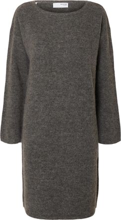 Selected Slflulu Ls Knit New O-Neck Dress Noos