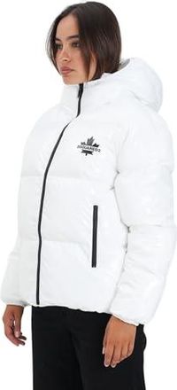 Dsquared2 Doudoune blanche pour femmes, gar&ccedil;ons et enfants avec logo Maple Leaf 10A - XS, Blanc, XS