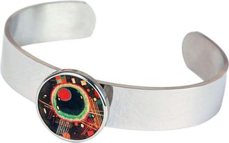 DeMarie Armreif Edelstahl mit Silber-/Goldeinlage