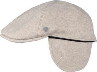 Bugatti Flatcap mit Ohrenklappen | Einfarbig meliert | OneSize | Unifarben | Mit Baumwollanteil Camel
