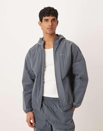 Calvin Klein Performance - Jacke aus Webstoff in Grau, Kombiteil