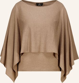 Monari Monari Cape Mit Glitzergarn braun