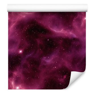 OEM Carta Da Parati Acquerello Galassia Bordeaux, Viola E Nera 50x1000 Cm