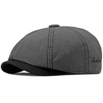 Generic B&eacute;rets Printemps &Eacute;t&eacute; Casquettes for Hommes Femmes Artiste Peintre B&eacute;ret Octogonal Chapeau Casquette Plate Pour lautomne et lhiver(Dark Grey)