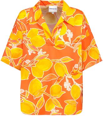 Modetrotter Chemise Laslo Limone Motifs Coton Orange