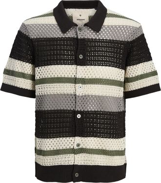 Jack & Jones Male Gestricktes Polo Gestreift Gestricktes Polo