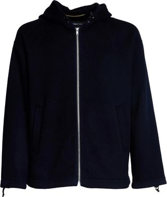 Department Five Department Five, Homme, Sweatshirts et sweats &agrave; capuche, Bleu, Taille: S Parka en laine &agrave; double fermeture &eacute;clair