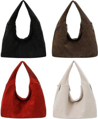 Generic Sac &agrave; main Hobo en tissu pour femmes, sac &agrave; bandouli&egrave;re de capacit&eacute; pour les voyages et le travail (noir)