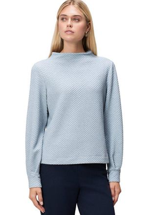 Zero Sweatshirt Damen strukturiert Stehkragen strukturiert