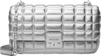 Michael Kors Women Lg Conv Chain Shldr Hand Bag, Silber/Schwarz