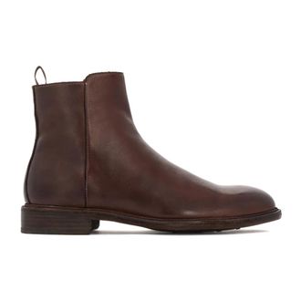 Kazar Braune Stiefeletten mit Rei&szlig;verschluss und Ledersohle - - Shoes - Herren - Braun - 46 EU