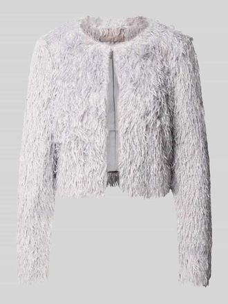 Christian Berg Cropped Jacke mit Federn