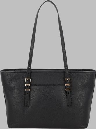 Michael Michael Kors Womens Tote Bag Quinn Black Leather Shoulder