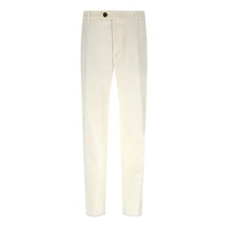 Brunello Cucinelli Homme, Pantalons, Blanc, Taille: 5XL Pantalon en gabardine teint en pi&egrave;ce