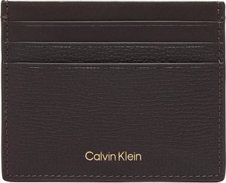 Calvin Klein Kreditkartenetui Calvin Klein Premium Leather Cardholder LV04D1286G Braun