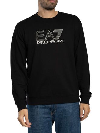 Emporio Armani Echo Grafik-Sweatshirt, Schwarz