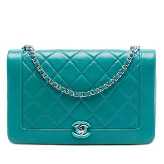 Chanel Pre-owned Vintage Quilted Crossbody Bag - Femme - Pre-owned - Bleu - Taille: ONE Size