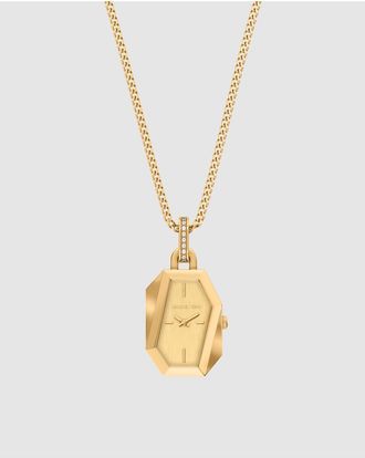 Michael Kors Suri - Damen-Uhrenkette aus goldfarbenem Edelstahl mit zwei Zeigern, MK7614