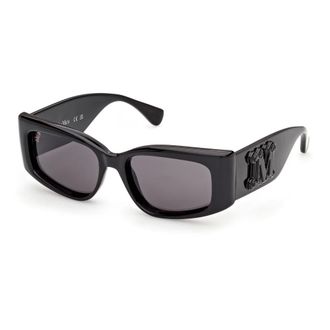 Max Mara Lunettes de soleil rectangulaires - unisex - Accessoires - Noir - Taille: 53 MM