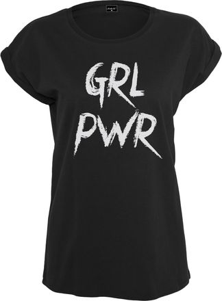 Mister Tee Damen T-Shirt Ladies GRL PWR Tee, Farbe Black, Gr&ouml;&szlig;e L