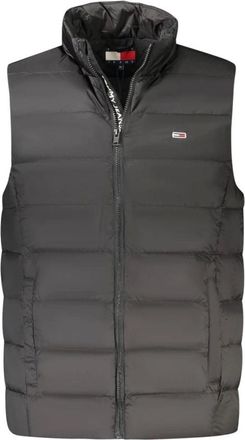 Tommy Hilfiger Homme, Vestes, Noir, Taille: M Veste sans Manches en Polyamide Noir avec Poches