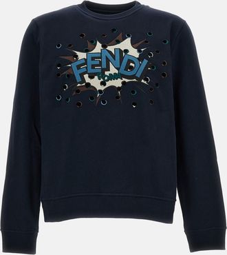 Fendi Baumwollpullover Mit Stickerei