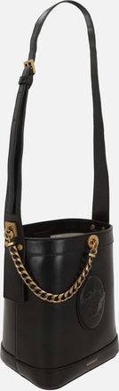 Versace Womens Bucket Bag La Medusa Leather Black Shoulder