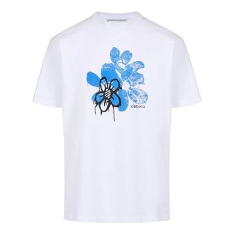 Iceberg Homme, Tops, Blanc, Taille: XL T-shirt Fleur Hawa&iuml;enne