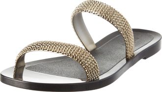 Melissa Damen Glitz Ii Ad Flache Sandale, schwarz/weiß, 39 EU