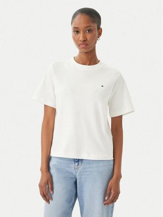 Tommy Hilfiger T-Shirt WW0WW49646 Wei&szlig; Boxy Fit