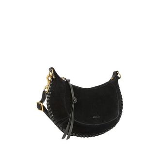 Isabel Marant Sac &agrave; main Oskan Moon en cuir de veau velours tress&eacute;