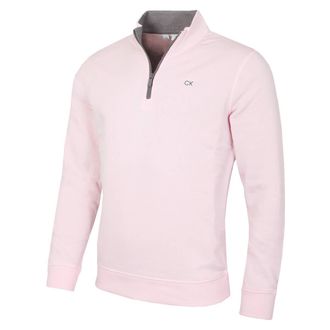 Calvin Klein Herren 2025 Rocky Half Zip Supersoft Golfpullover - Babyrosa - XXXL