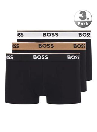 HUGO BOSS Herren Unterw&auml;sche schwarz Baumwolle unifarben