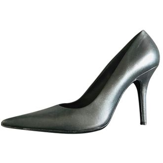 Helmut Lang Leather Pewter Pumps Size 37.5