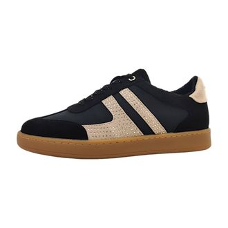 La Strada Damen Low Sneaker Schwarz Textil-Synthetik-Mix, Gr&ouml;&szlig;e:36, Farbauswahl:schwarz-Kombi