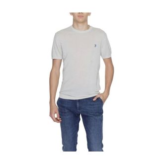 U.S.Polo Association U.s. Polo Assn., Homme, Tops, Gris, Taille: L Pull en Coton Gris à Manches Courtes